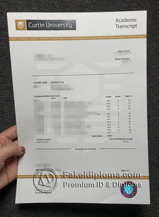 Curtin University transcript | PDF