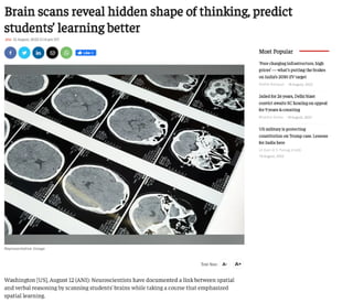 Brain scans reveal hidden shape of thinking, predict students' learning ...