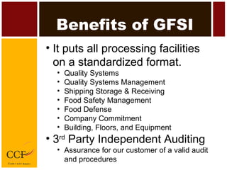 GFSI approved once, accepted everywhere | PPT