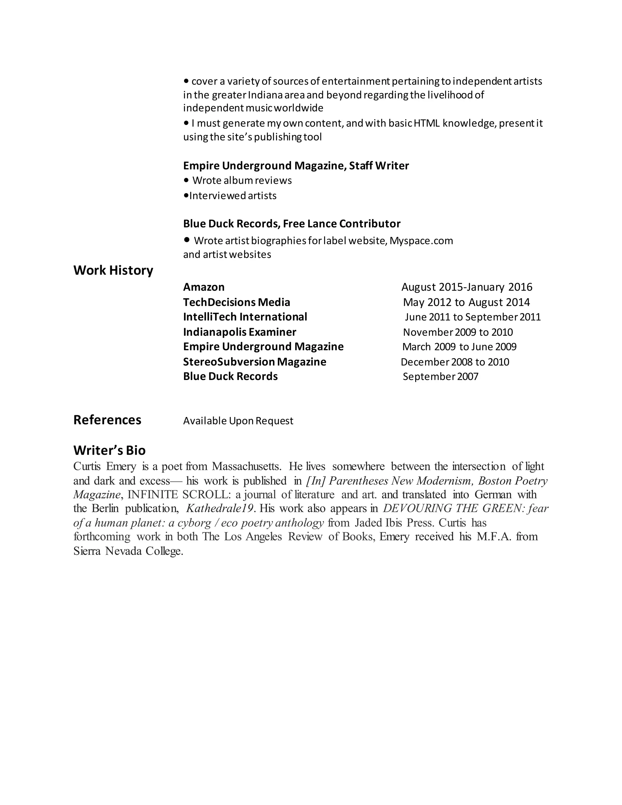 Curtis Emery Resume | DOCX