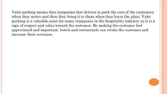 Valet Parking Advantages and Opportunities for Restaurants | PPTX