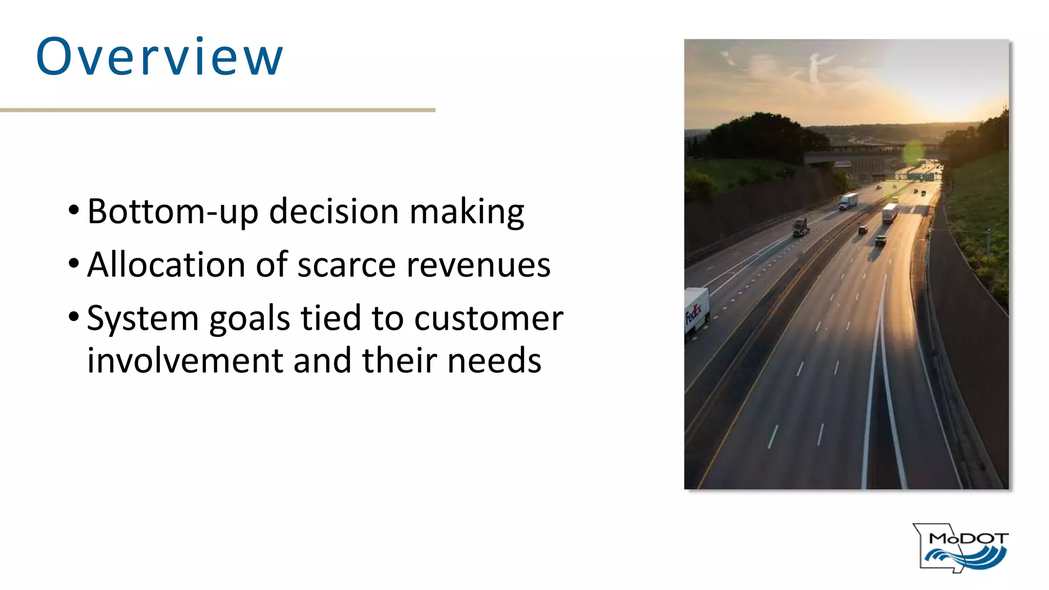 MoDOT's Planning Framework | PPT