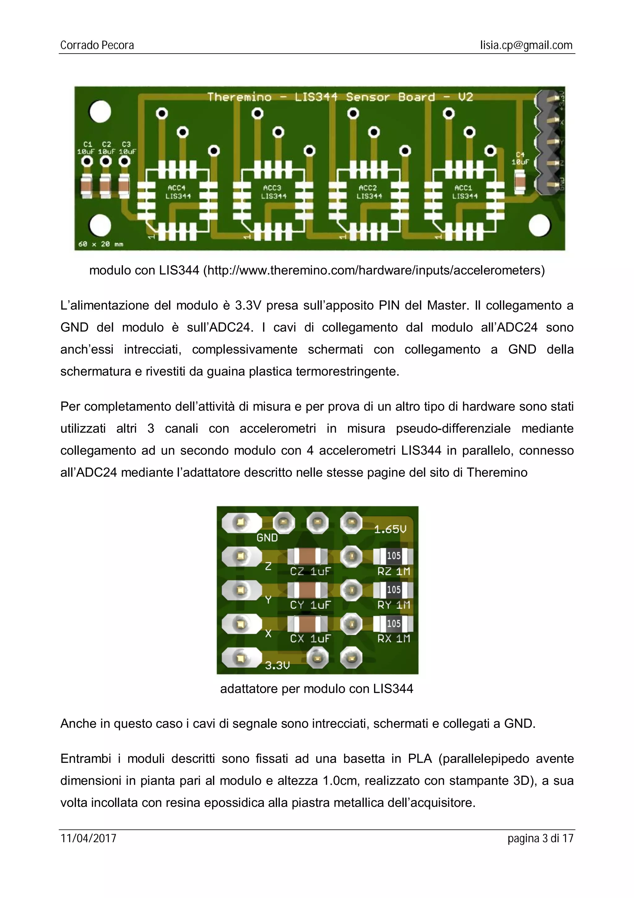 Curva di equalizzazione per un acquisitore rev.01 - 11.04.2017