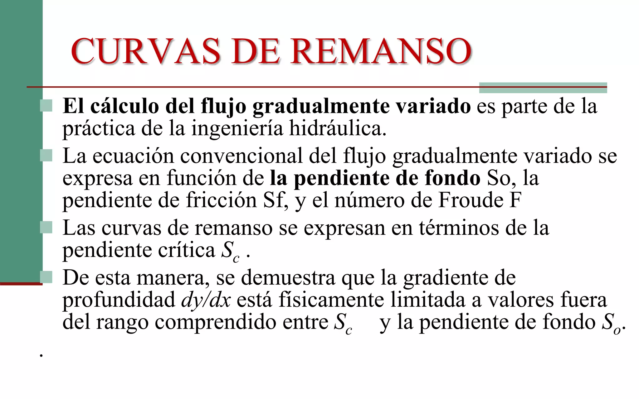 Curvas de remanso | PPTX
