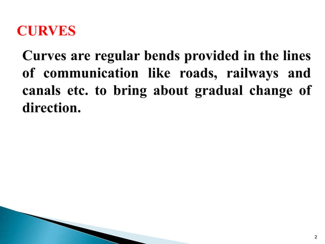 Curves and there application in Survey | PPTX