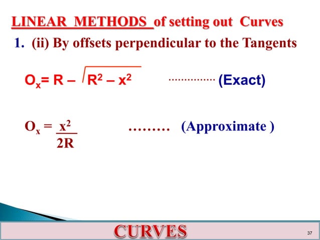Curves and there application in Survey | PPTX