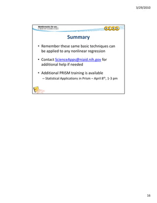 GraphPad Prism: Curve fitting | PDF