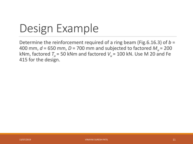 Curved Beam Design Pptx