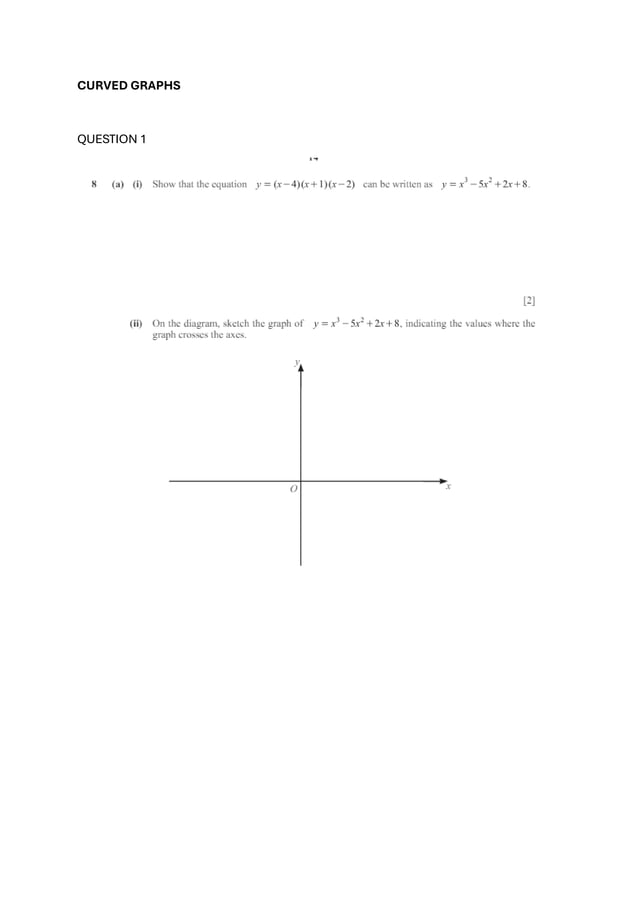 CURVED GRAPHS (2) IGCSE MATHEMATICS PRACTICE pdf | PDF