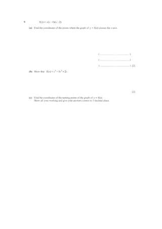 CURVED GRAPHS (2) IGCSE MATHEMATICS PRACTICE pdf | PDF