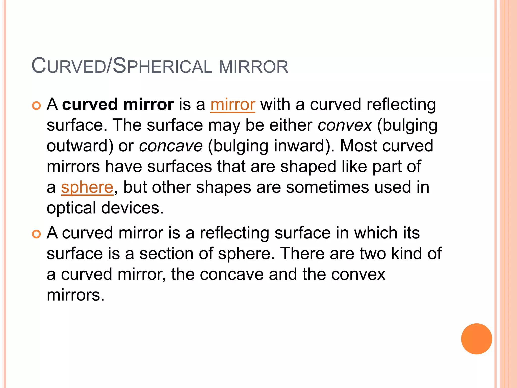 Curved Mirrors (Concave and Convex) | PPTX