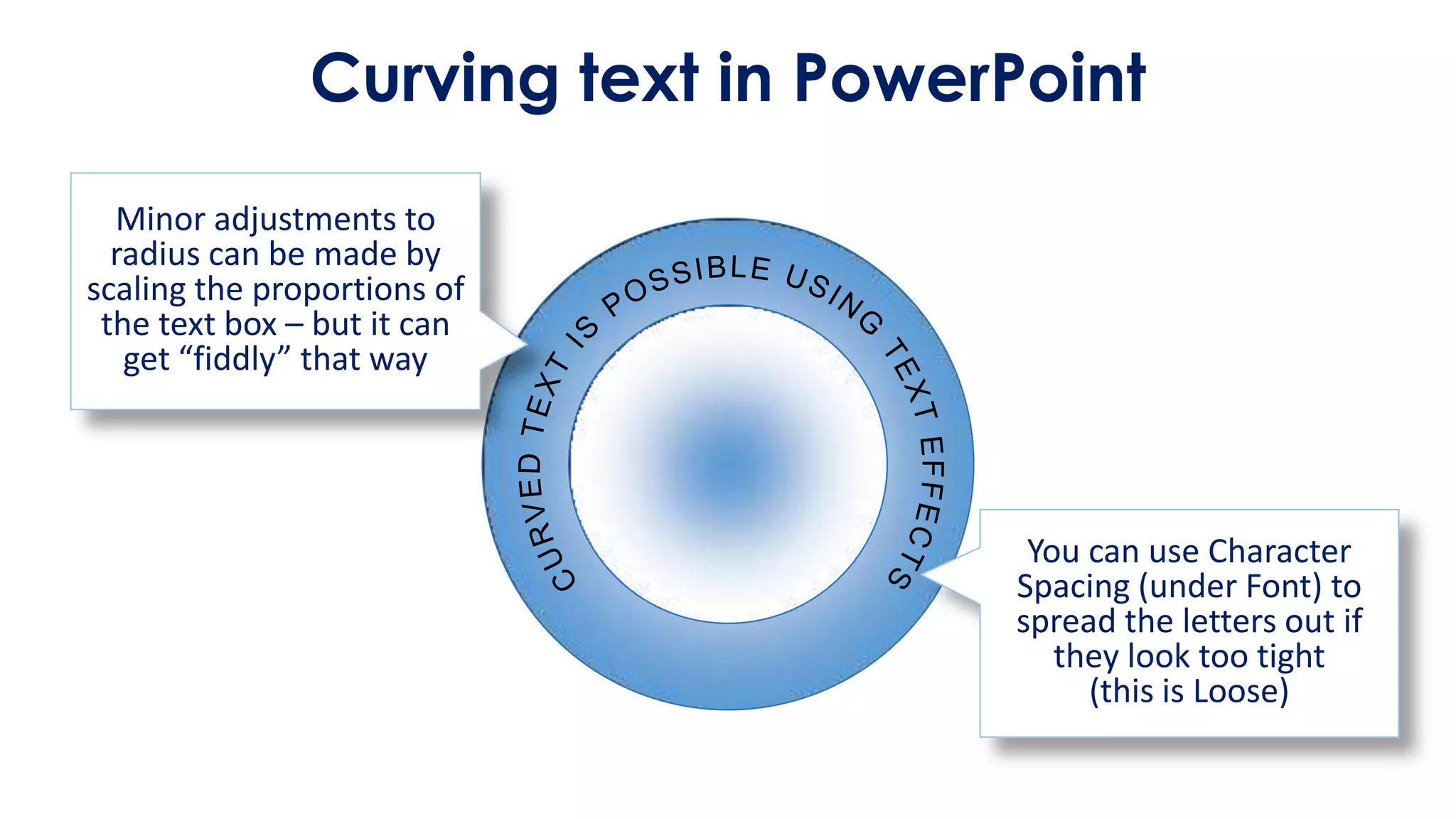 Curving text in PowerPoint | PPTX