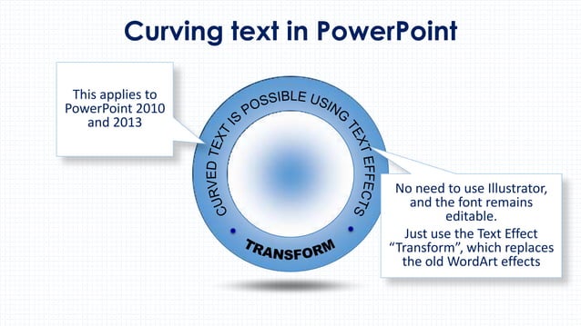 Curving text in PowerPoint | PPT