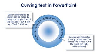 Curving text in PowerPoint | PPTX