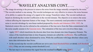 Curved Wavelet Transform For Image Denoising using MATLAB. | PPTX