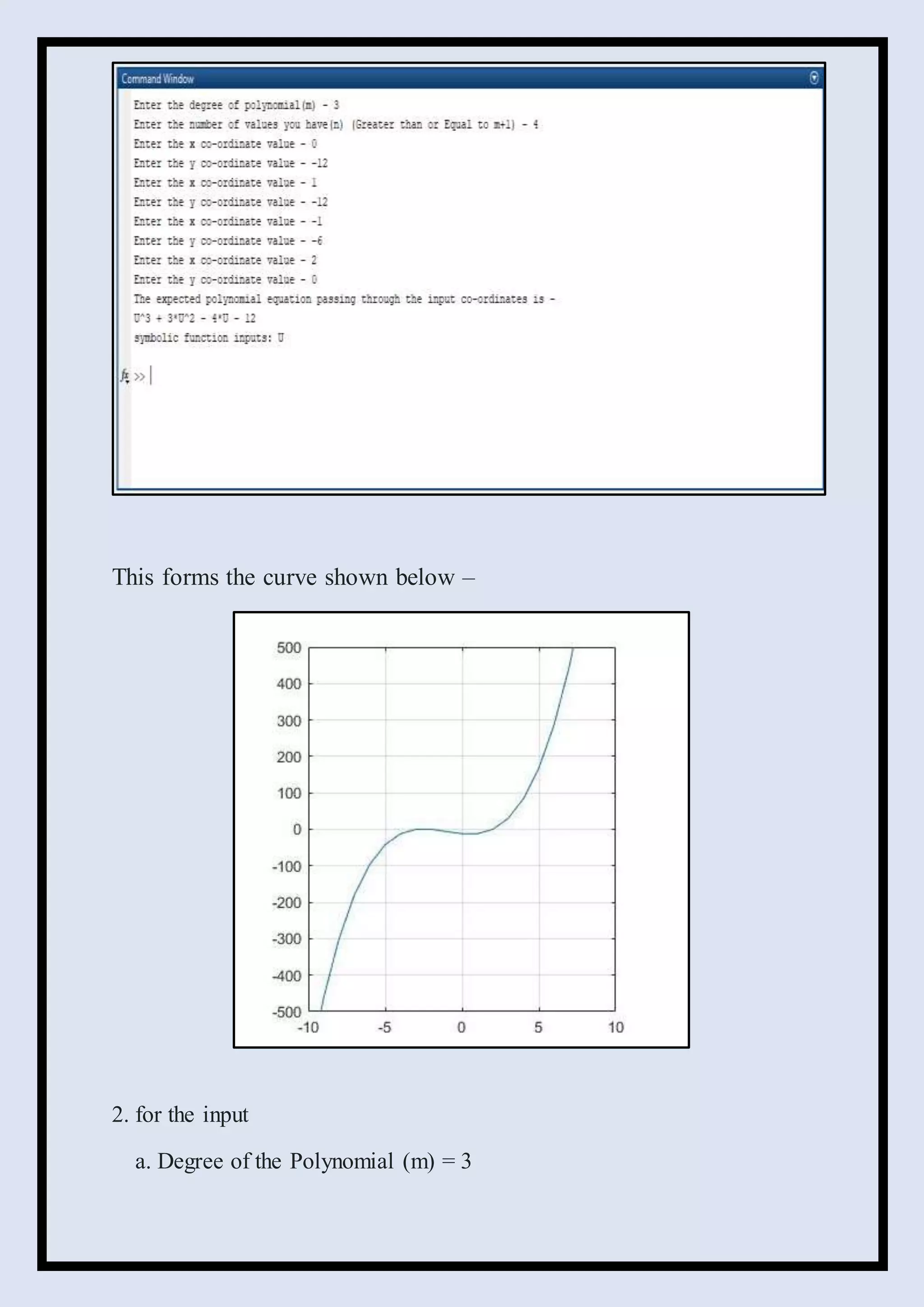 Curve Fitting - Linear Algebra | DOCX