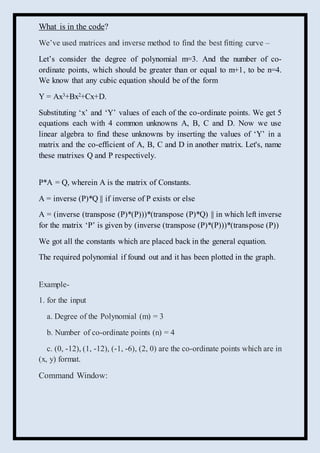 Curve Fitting - Linear Algebra | DOCX