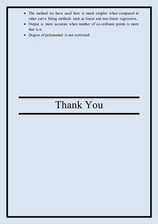 Curve Fitting - Linear Algebra | DOCX