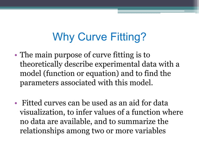 Curve fitting | PPTX | Physics | Science