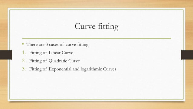 Curve fitting of exponential curve | PPTX | Physics | Science