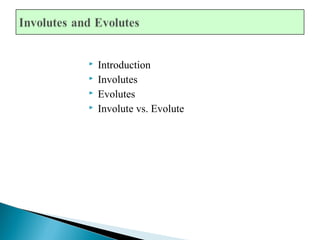 Curve generation %a1 v involute and evolute | PPT