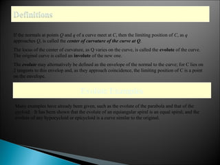 Curve generation %a1 v involute and evolute | PPT