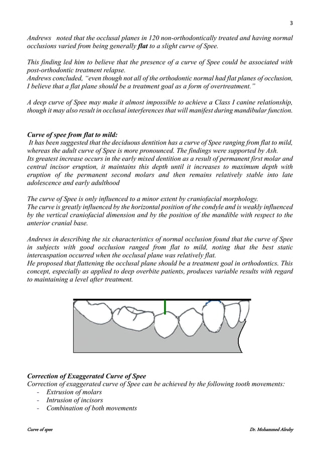 Curve of Spee in orthodontics and its effects | PDF | Dental Health | Diseases and Conditions