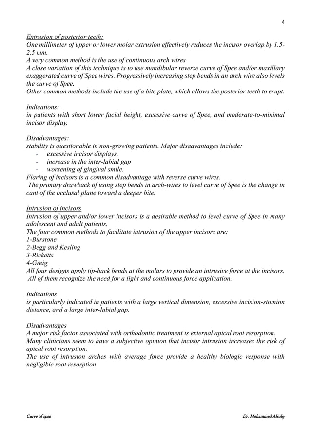 Curve of Spee in orthodontics and its effects | PDF | Dental Health | Diseases and Conditions