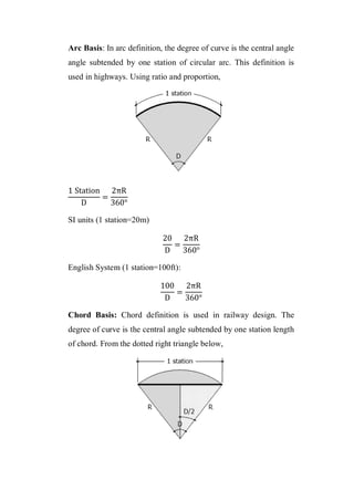 Curves in Civil Survey | PDF