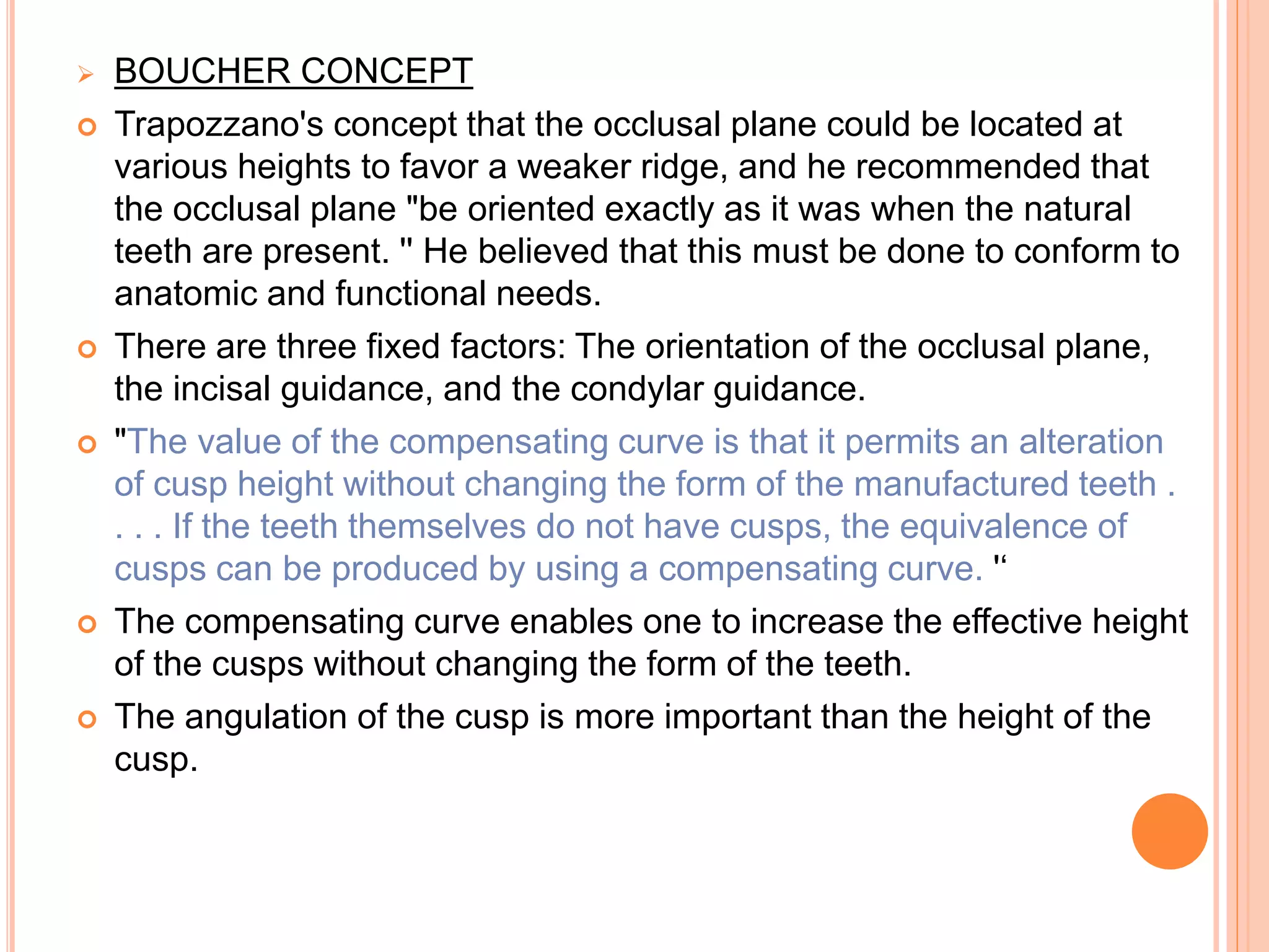 Compensating Curves in Prosthodontics | PPTX