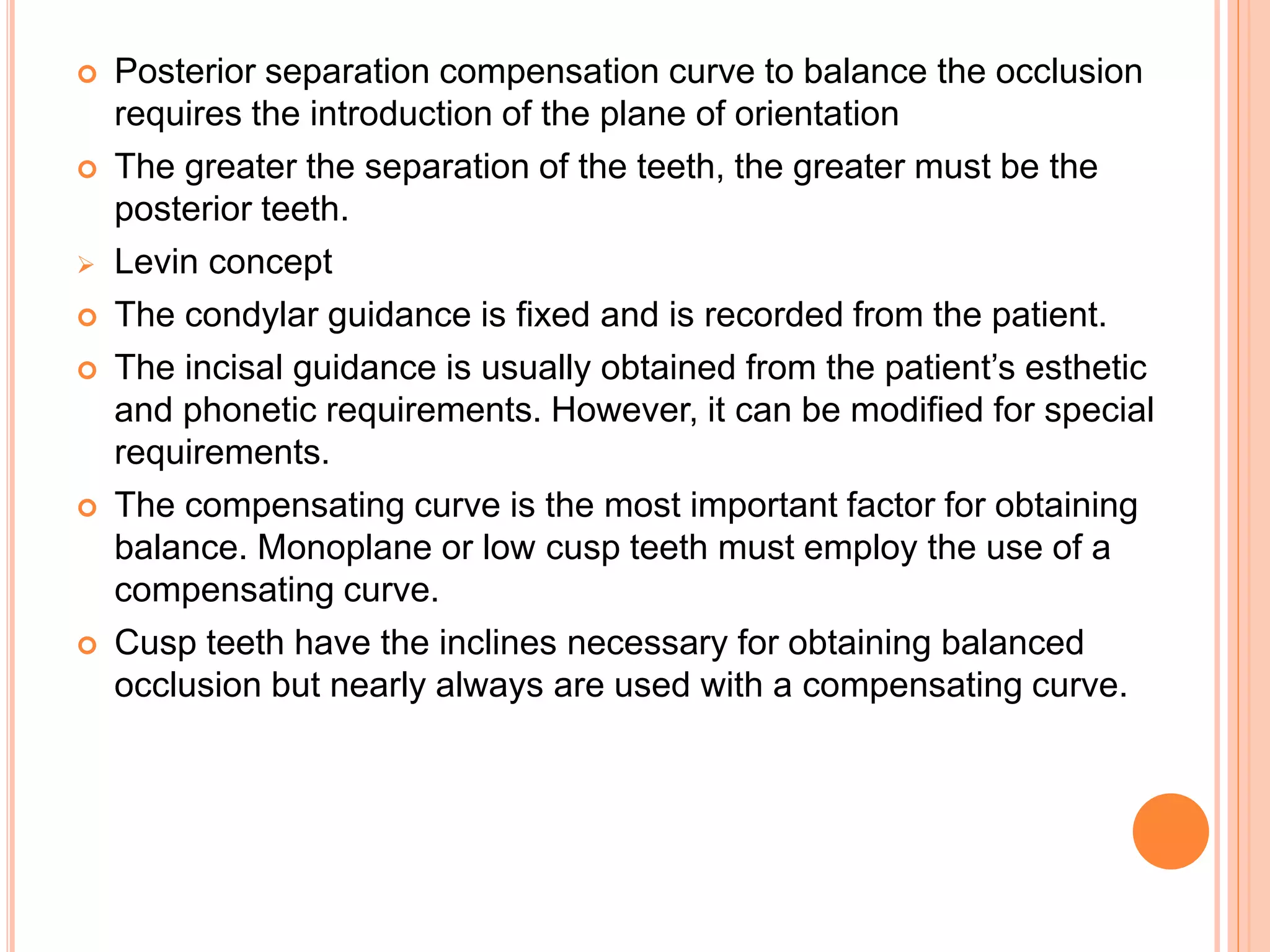 Compensating Curves in Prosthodontics | PPTX