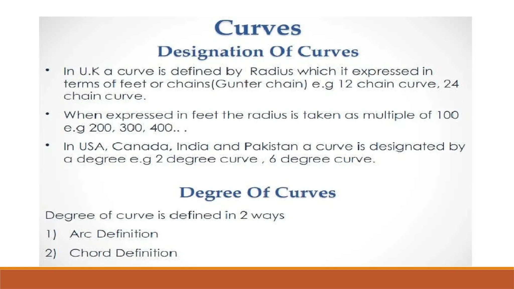 CURVES.pptx surveying engineerings based on survey | PPTX