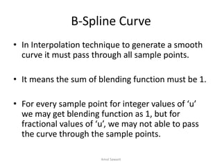 Curves and fractals b spline and bezier | PDF