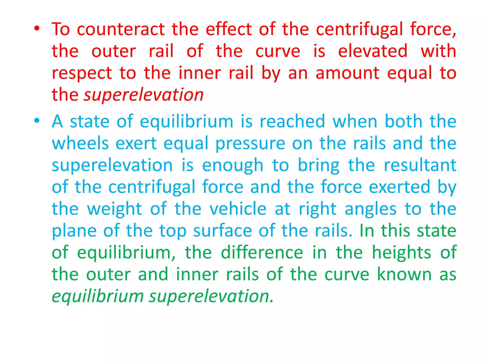 Railway Engineering-Curves and superelevation | PPTX