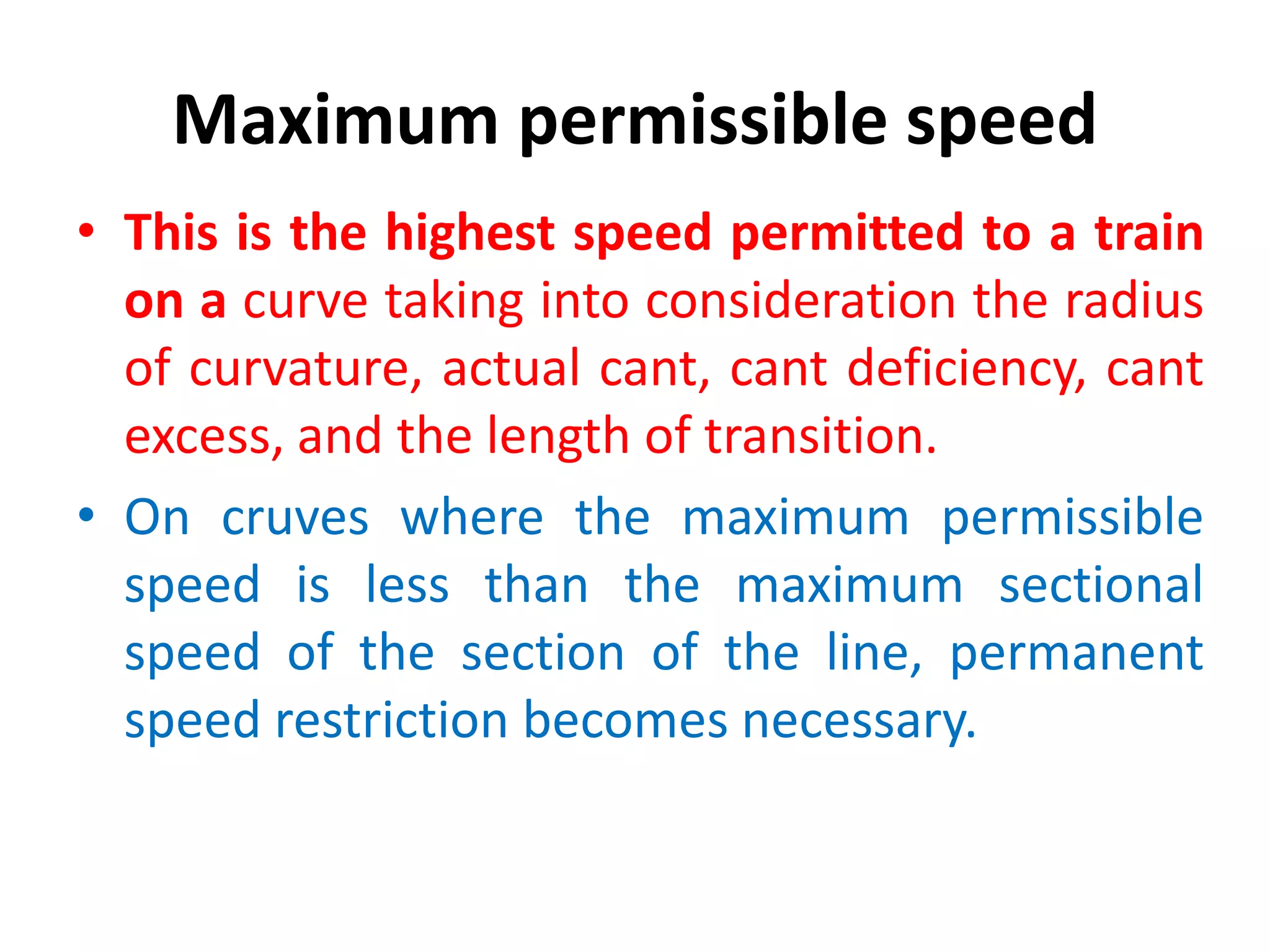 Railway Engineering-Curves and superelevation | PPTX