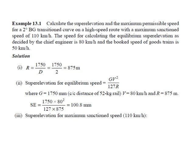 Railway Engineering-Curves and superelevation | PPTX | Rail Travel ...