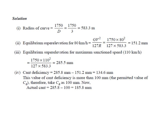 Railway Engineering-Curves and superelevation | PPTX | Rail Travel ...