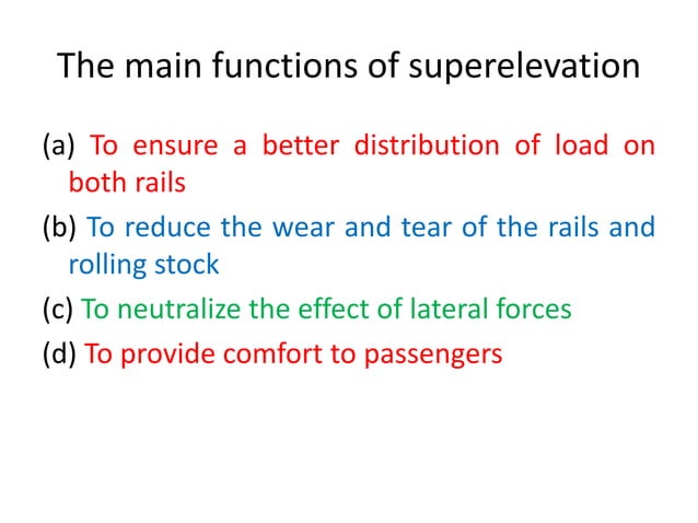 Railway Engineering-Curves and superelevation | PPTX | Rail Travel ...