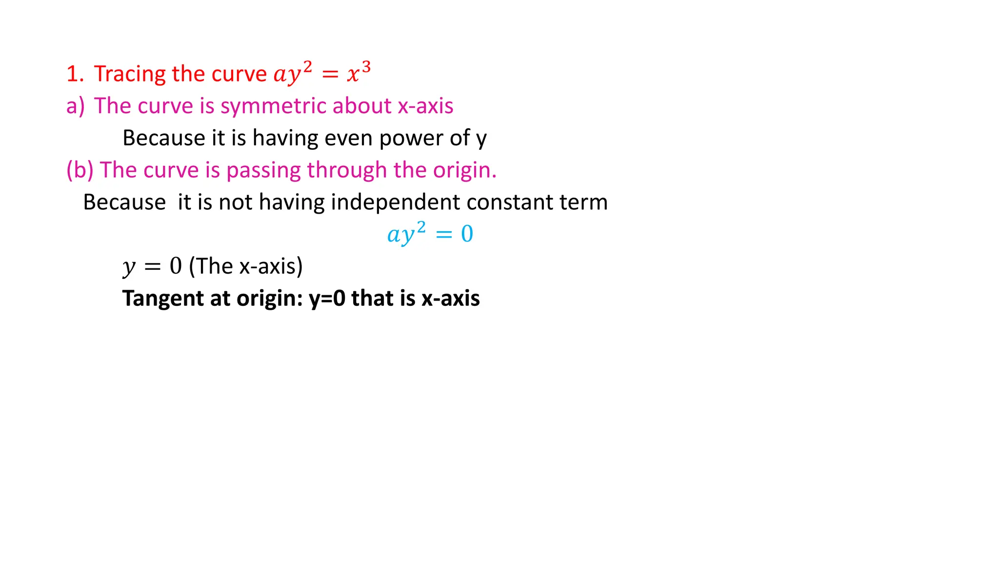 Curve Tracing Cartesian Form Pptx Physics Science