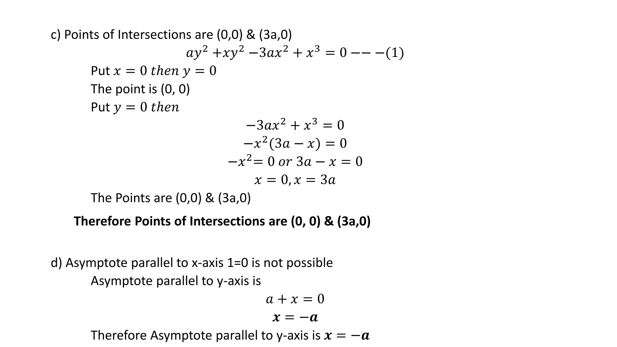 Curve Tracing Cartesian Form Pptx Physics Science