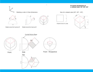Curvilinear perspective of a cube rotated 45 degrees | PDF