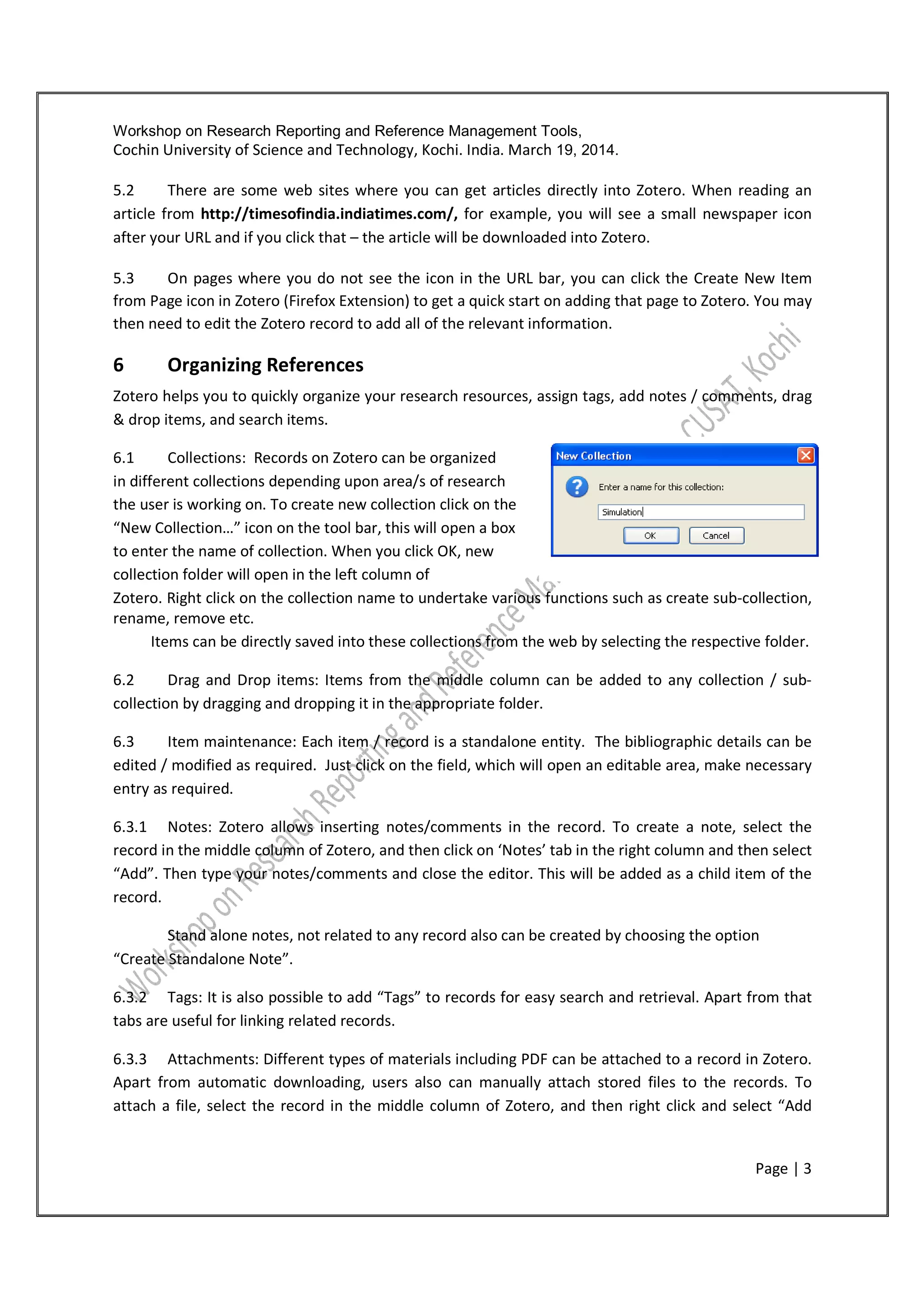 Reference Management Software: An Introduction to Zotero | PDF