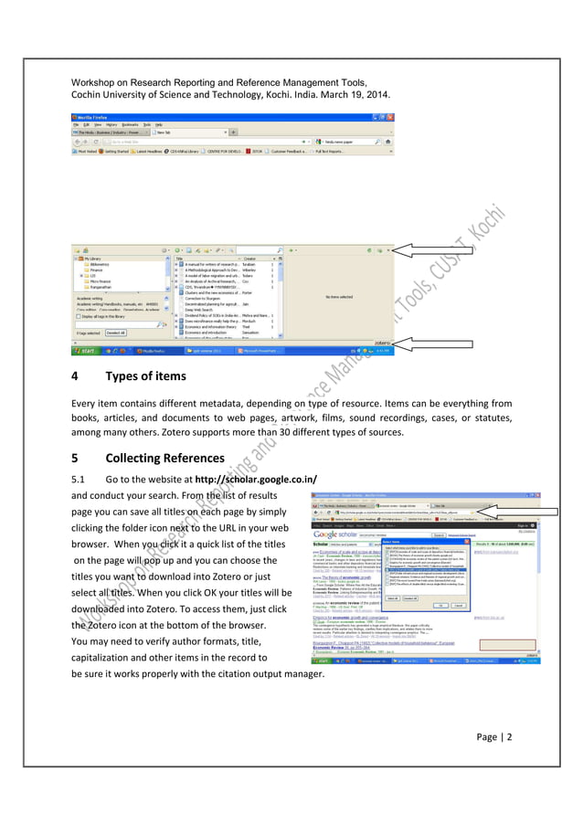 Reference Management Software: An Introduction to Zotero | PDF