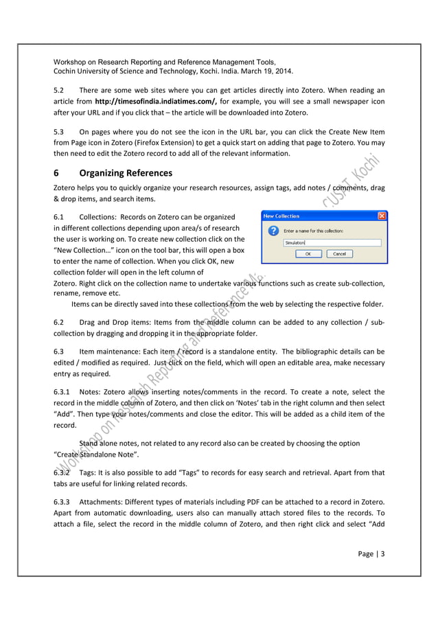 Reference Management Software: An Introduction to Zotero | PDF