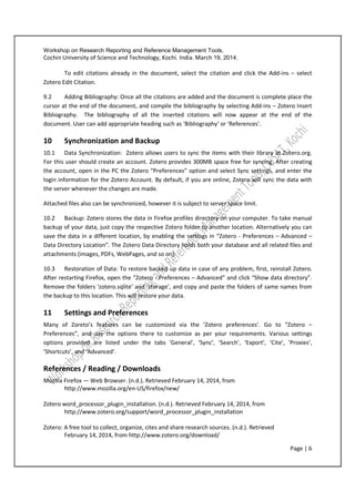 Reference Management Software: An Introduction to Zotero | PDF