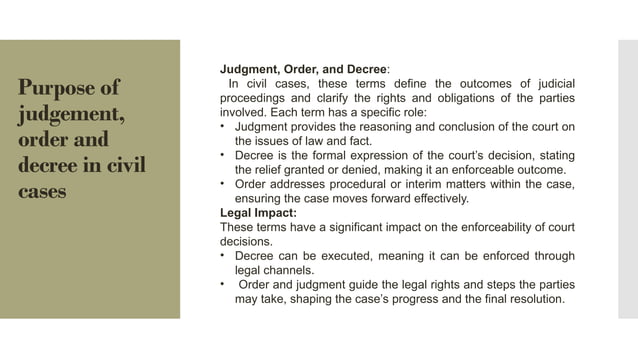 Differences between ORDER DECREE AND JUDGEMENT.pptx
