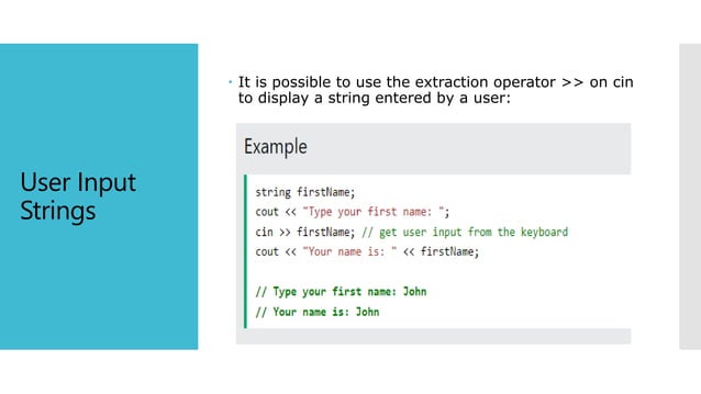 C User Input Stringpptx