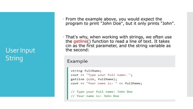 C User Input Stringpptx 