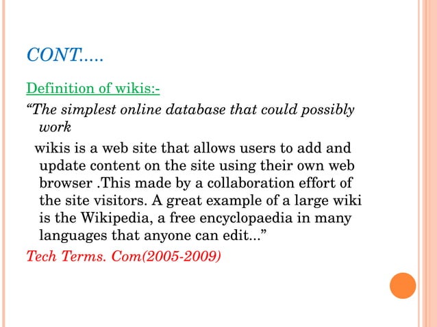 wikis | PPT
