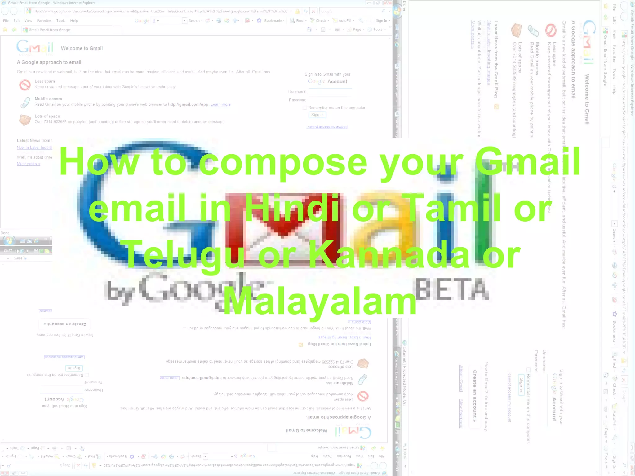 how to compose your Gmail Email in Hindi, Telugu, Tamil, Kannada ...